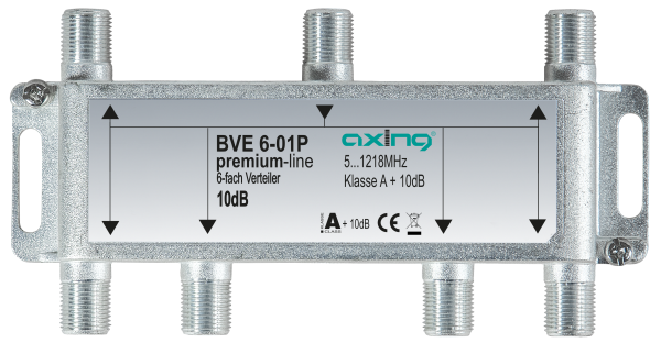 BVE 6-01P 6-fach Verteiler | 5…1218 MHz | Bauform 01 - AXING AG